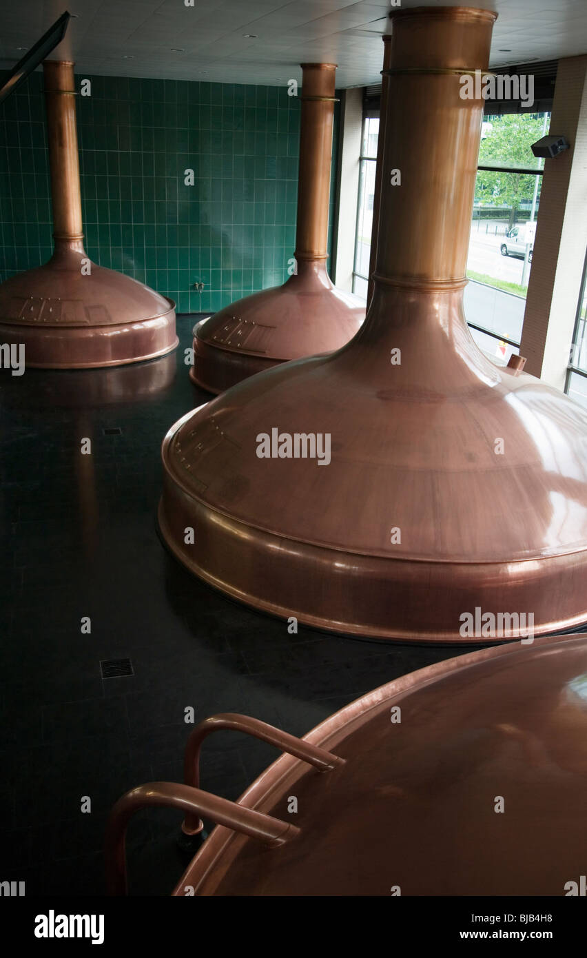 Copper containers in a beer factory. Munich, Germany Stock Photo - Alamy