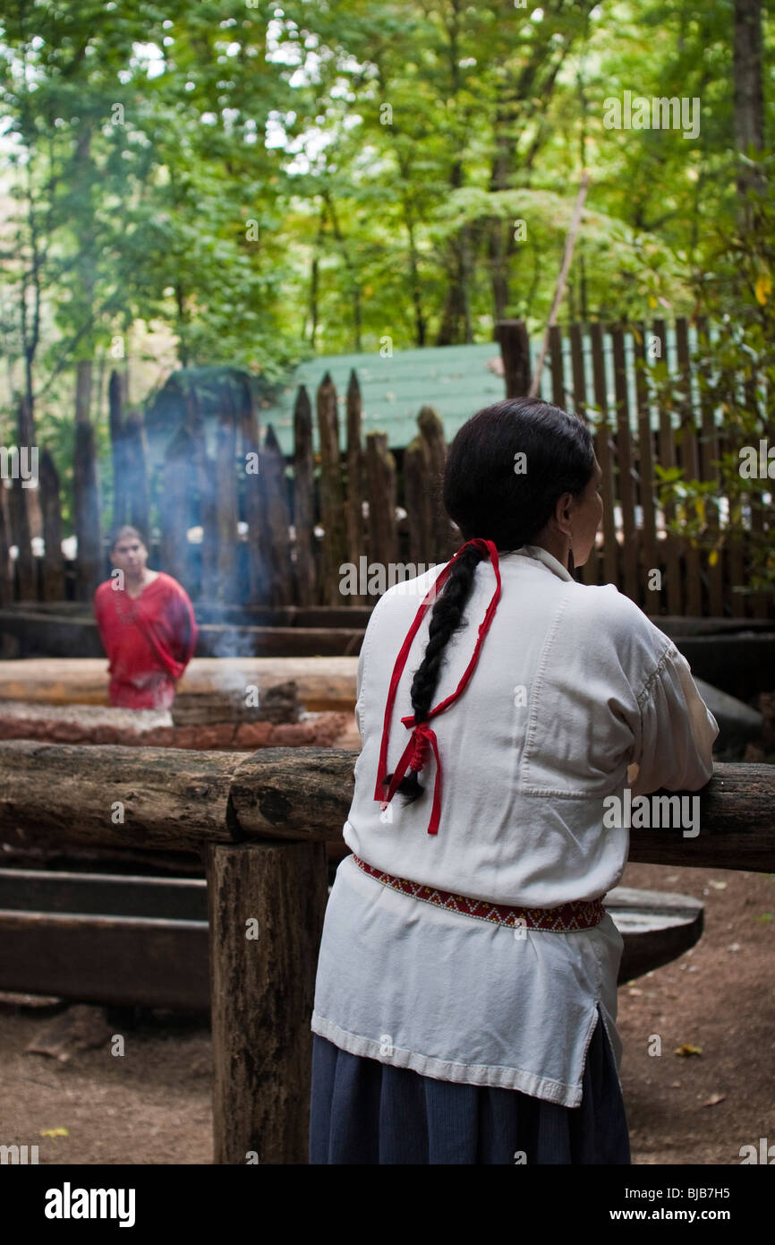 Cherokee native Americans tribe Reservation NC Oconaluftee Village ...