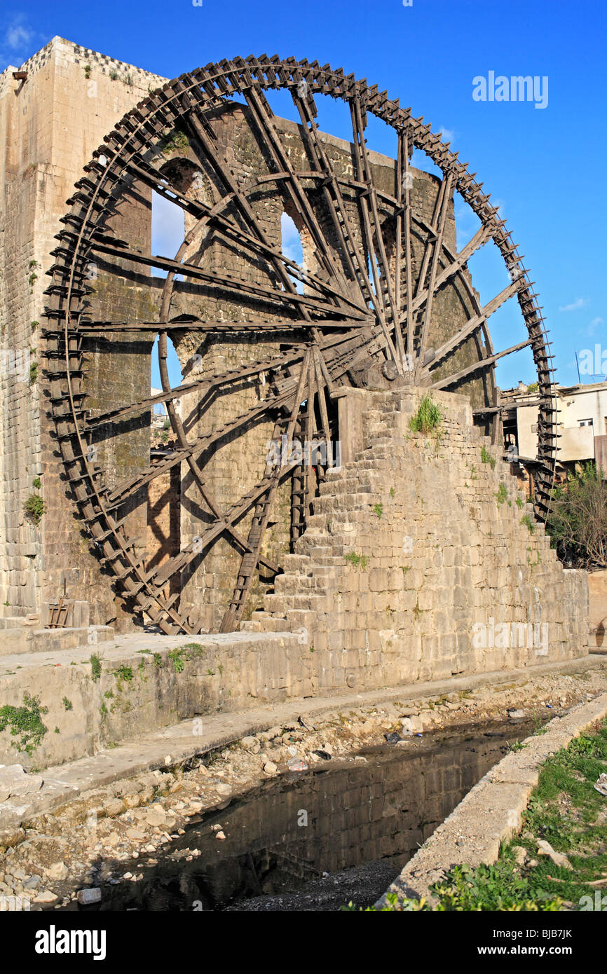 Norias, Orontes River, city Hama, Syria Stock Photo - Alamy