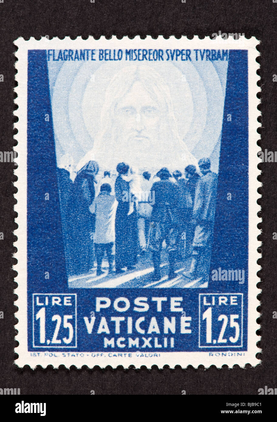 Postage stamp of Vatican City depicting Jesus Christ Stock Photo - Alamy