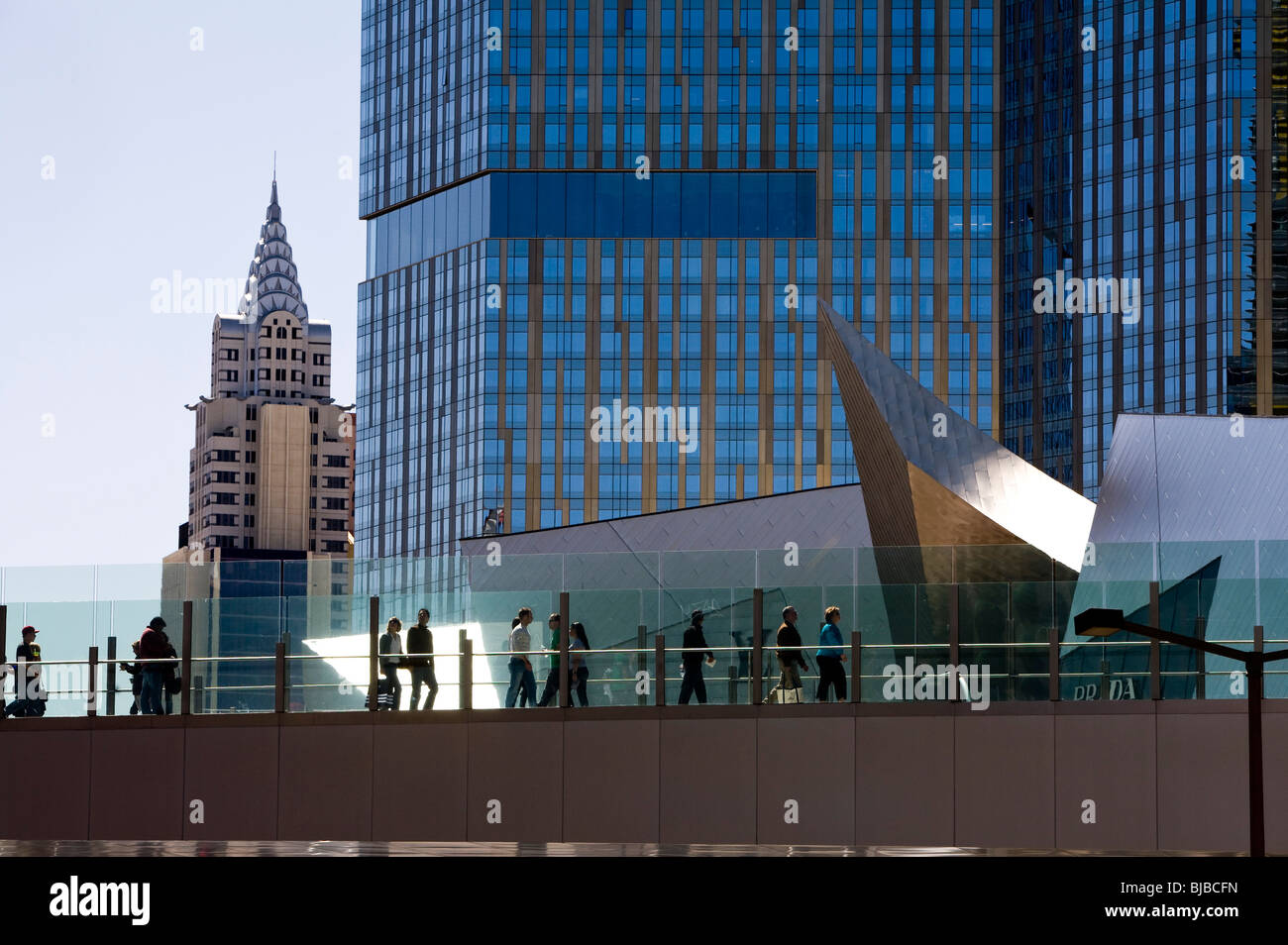 Elevated walkways above the Las Vegas Strip, Las Vegas, Nevada Stock ...