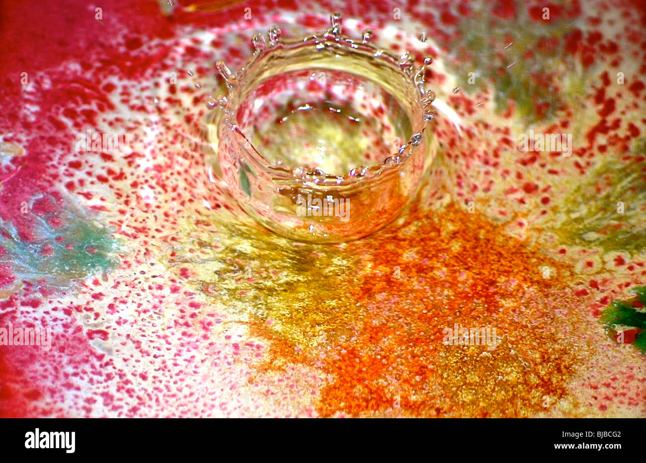 water drop hits surface Splash, caused, by, single, drop, of, water ...