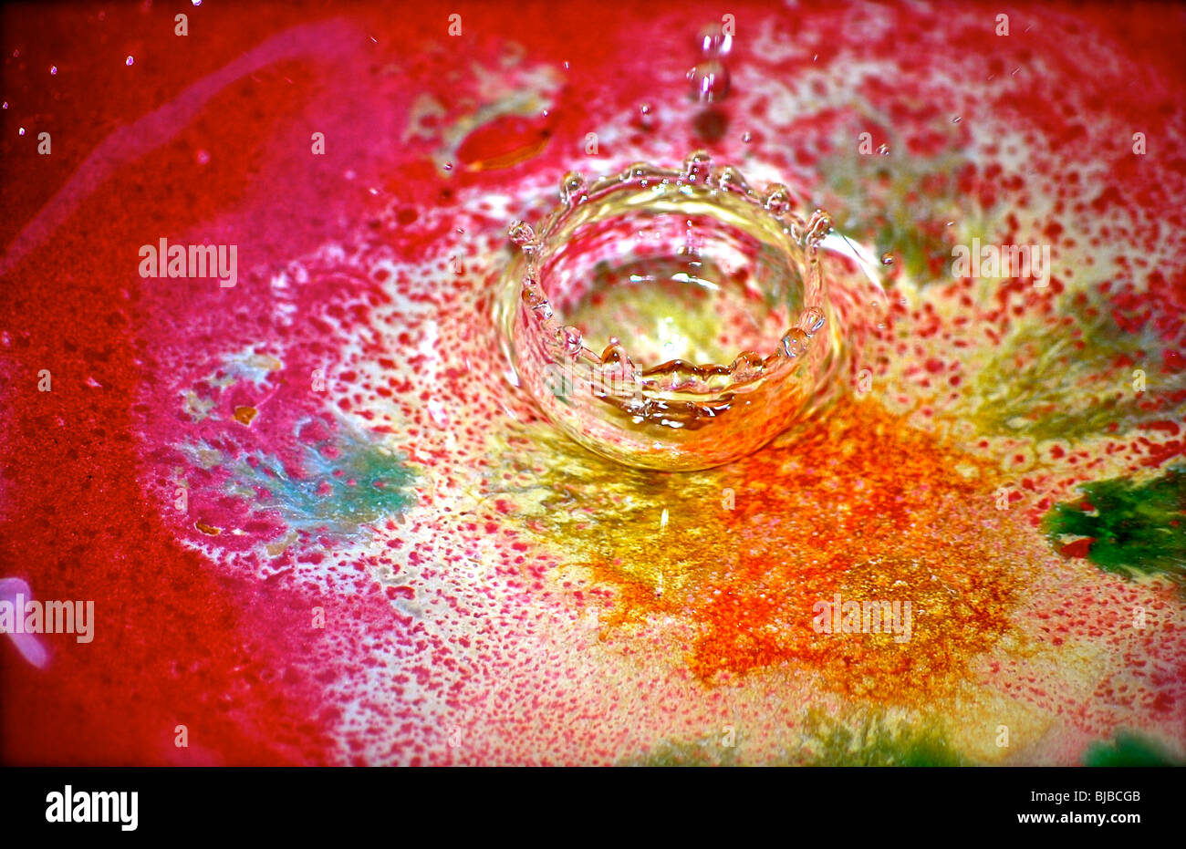 water drop hits surface Splash, caused, by, single, drop, of, water ...