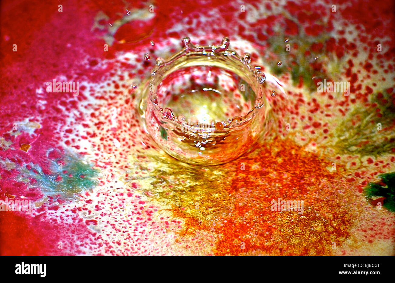 water drop hits surface Splash, caused, by, single, drop, of, water ...