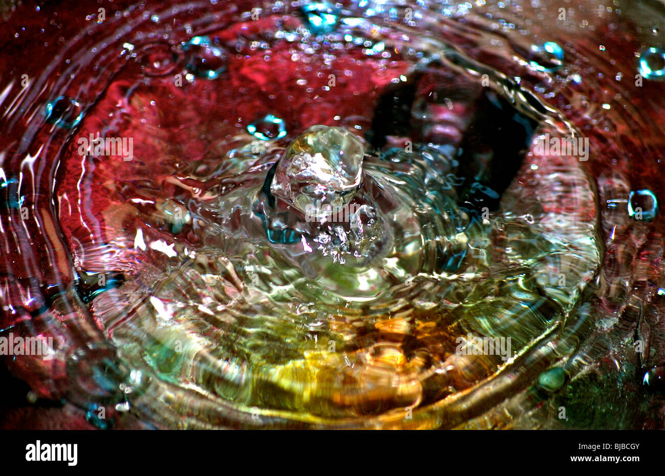 water drop hits surface Splash, caused, by, single, drop, of, water ...