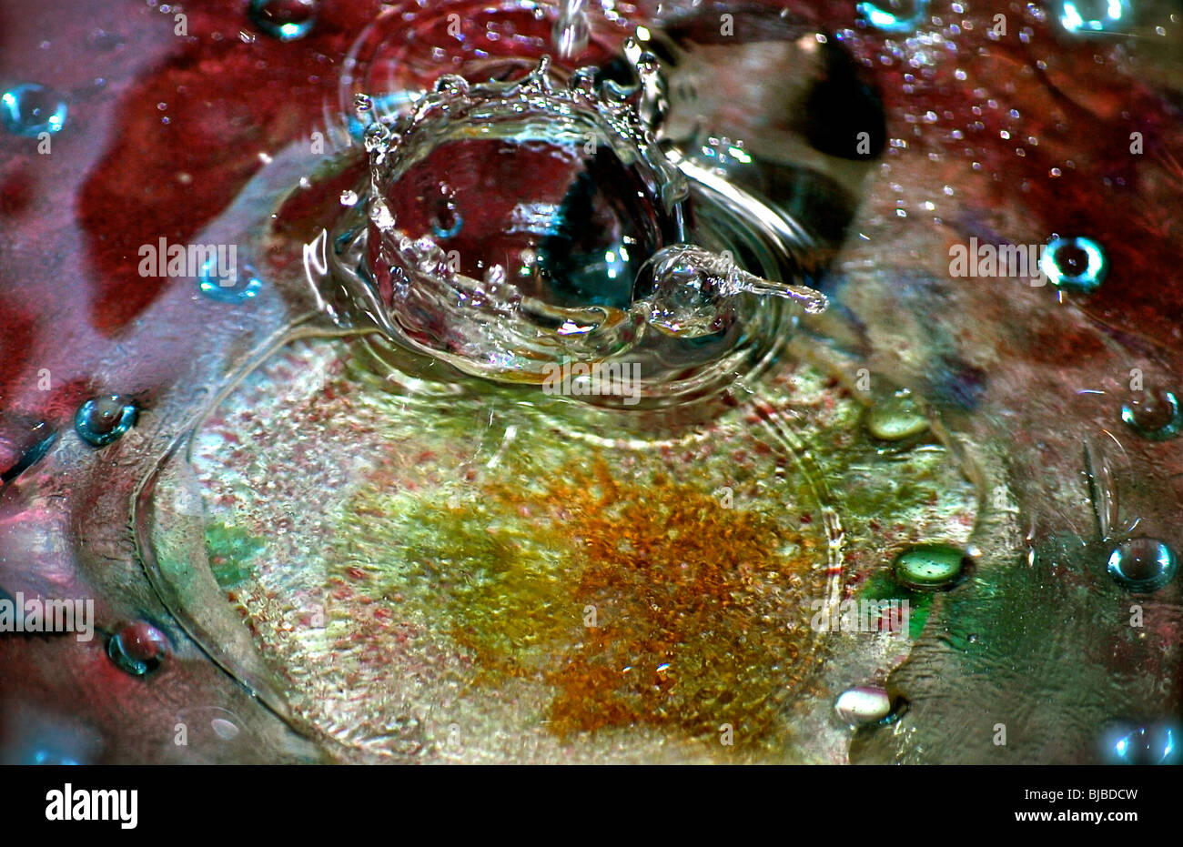water drop hits surface Splash, caused, by, single, drop, of, water ...