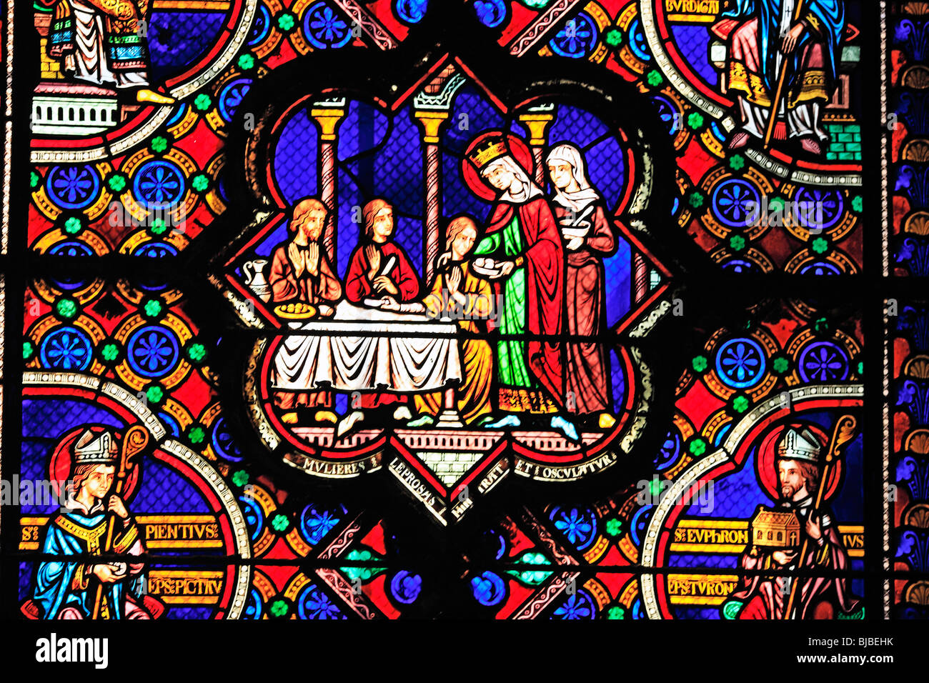 Romanesque stained glass window church hi-res stock photography and ...