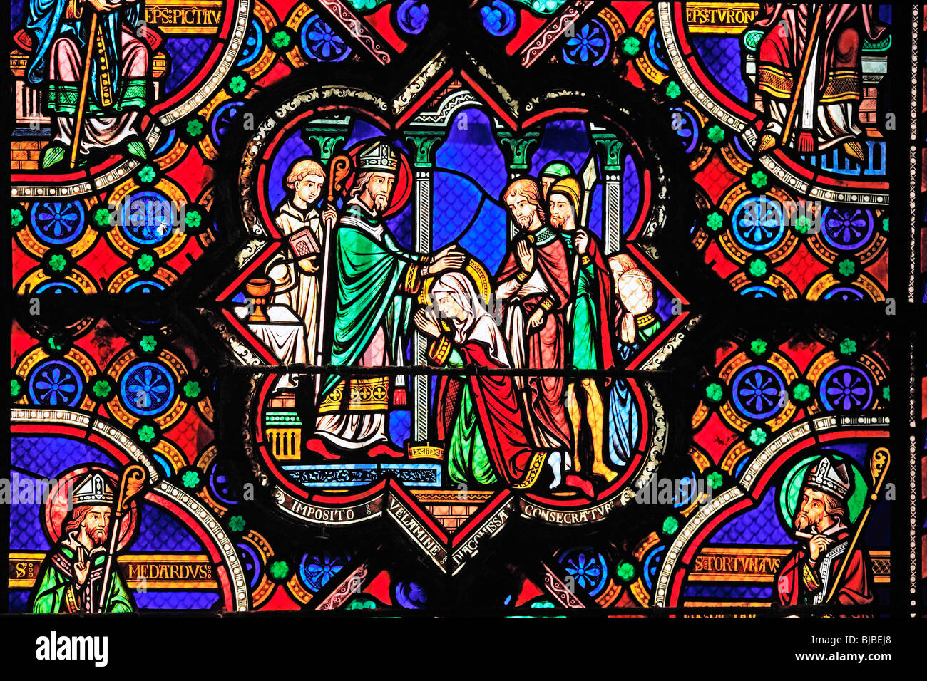 Romanesque stained glass window church hi-res stock photography and ...