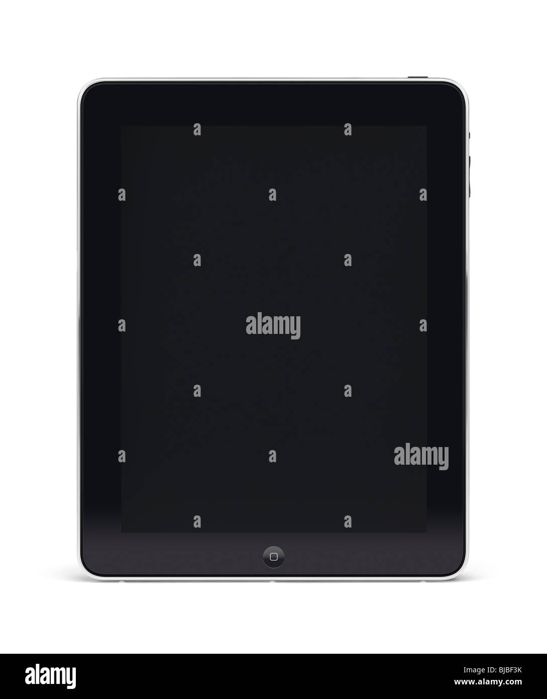 Apple iPad tablet with clear screen isolated with clipping path on ...