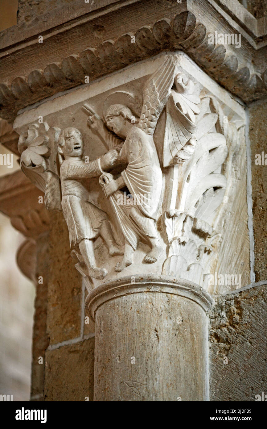 Capital columns in Church Sainte Marie Madeleine (Basilica of St ...