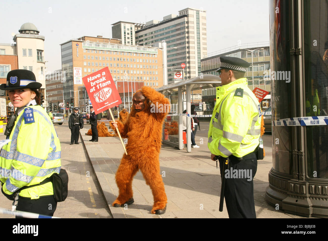 Greenpeace protest outside Nestle HQ Stock Photo - Alamy