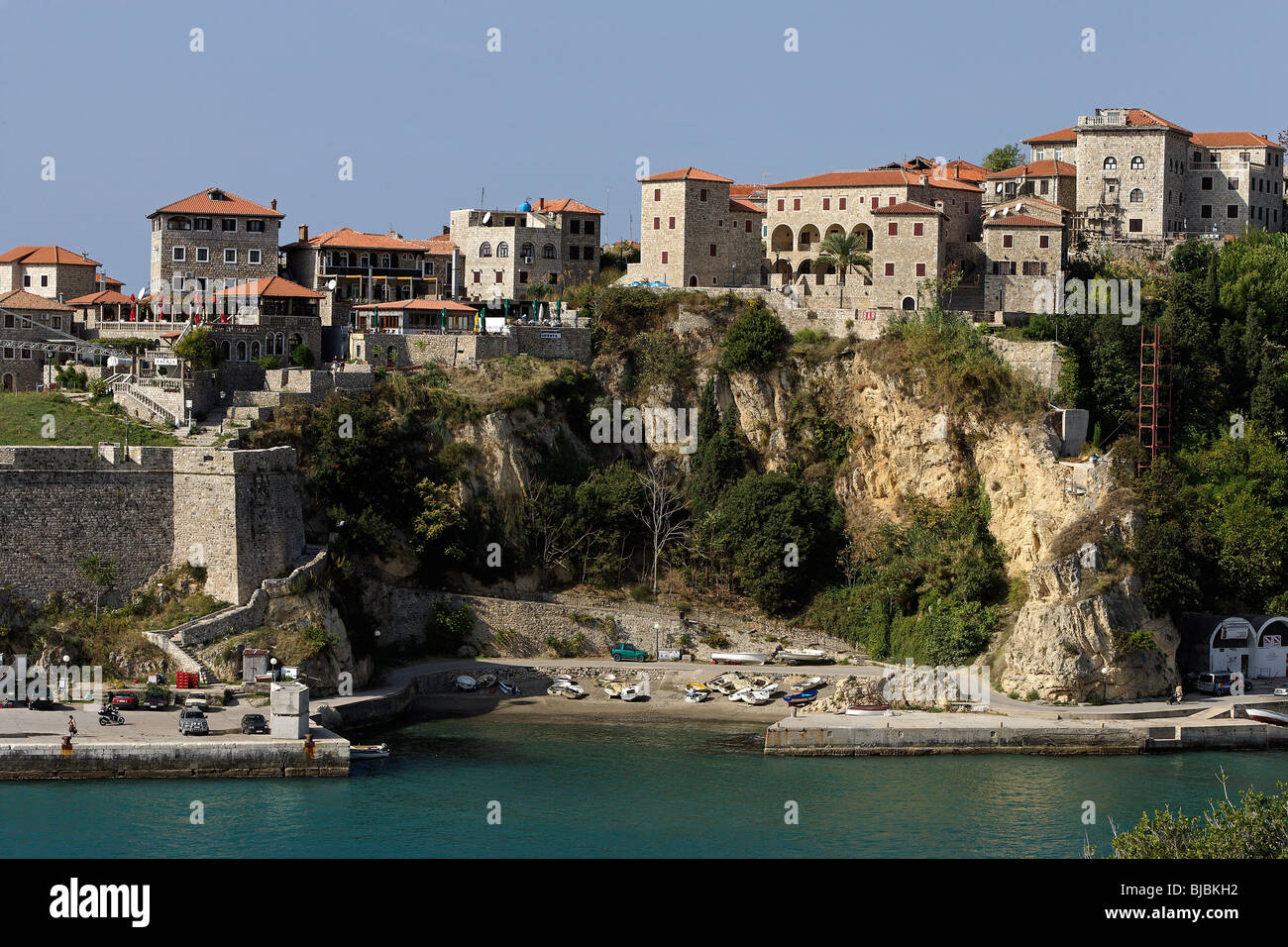 Ulcinj,old town,typical houses,Adriatic coast,Montenegro Stock Photo ...