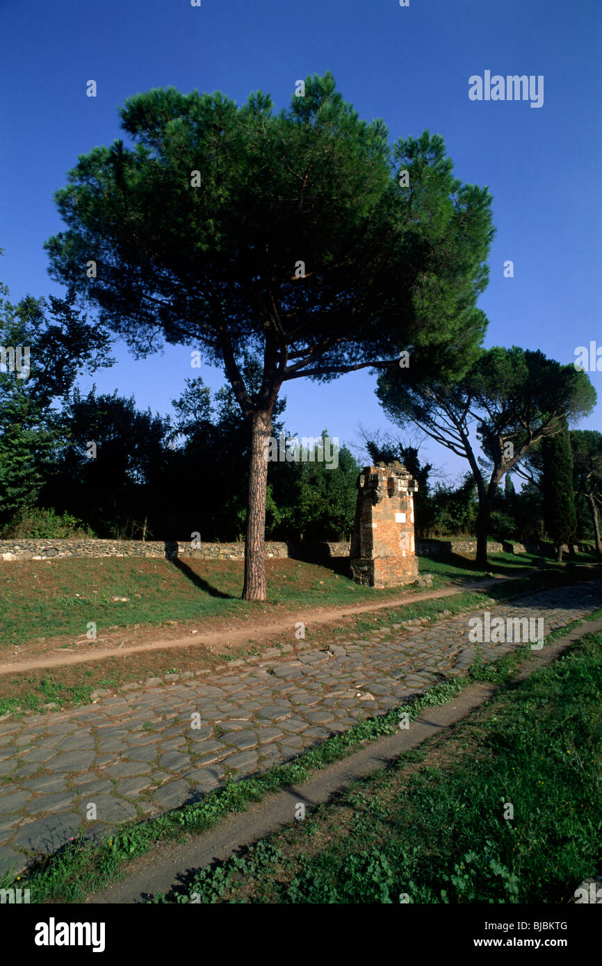 Italy, Rome, Via Appia Antica, Old Appian Way, ancient Roman road Stock ...