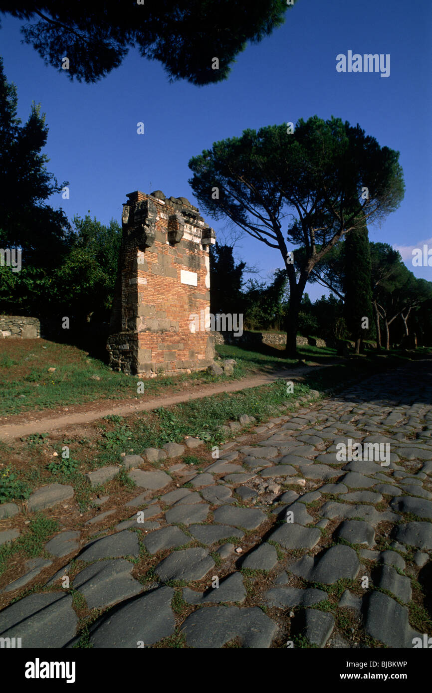 Italy, Rome, Via Appia Antica, Old Appian Way, ancient roman road Stock ...