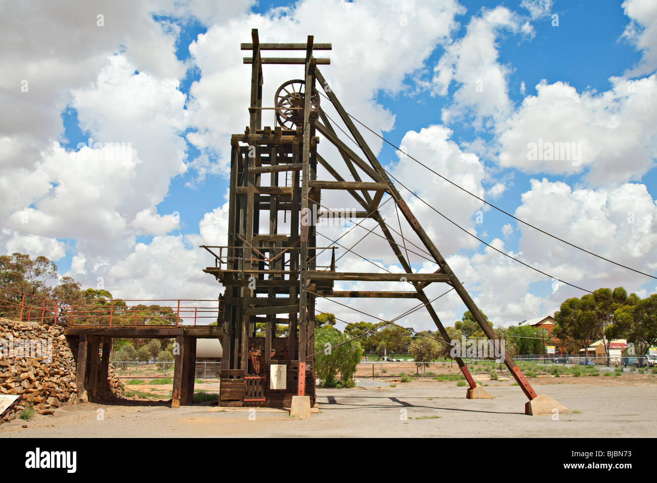Old mine shaft in Broken Hill, NSW, Australian aoutback Stock Photo ...