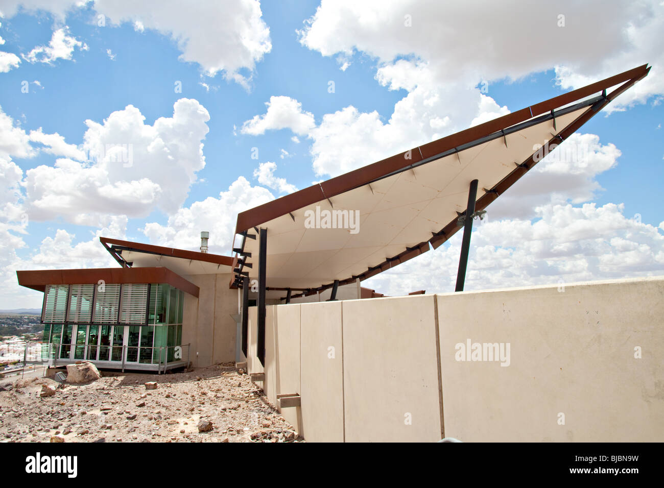 MOdern Visitors center on the top of mine heap, Broken Hill, NSW ...