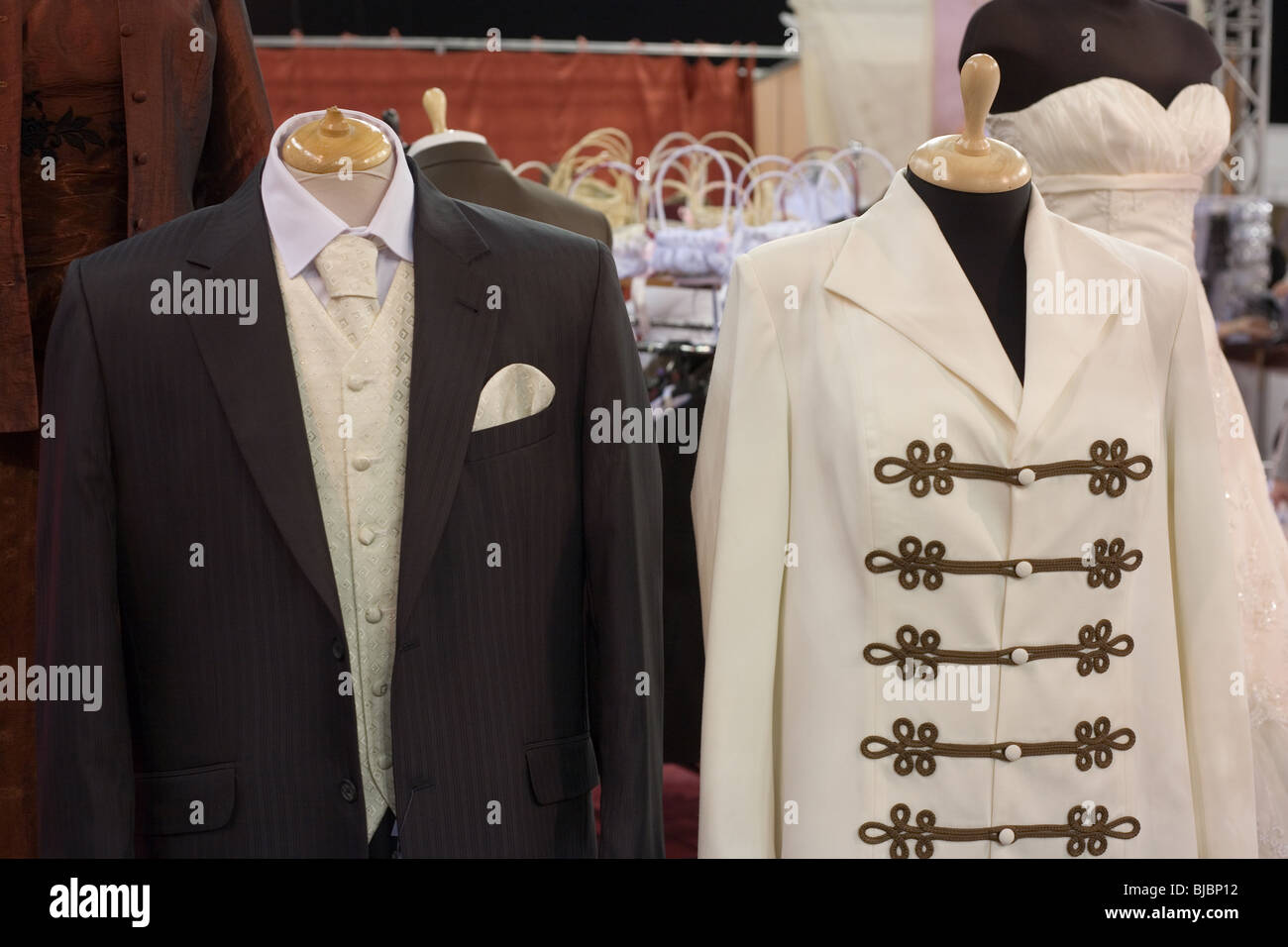 man costumes on shop mannequins Stock Photo - Alamy