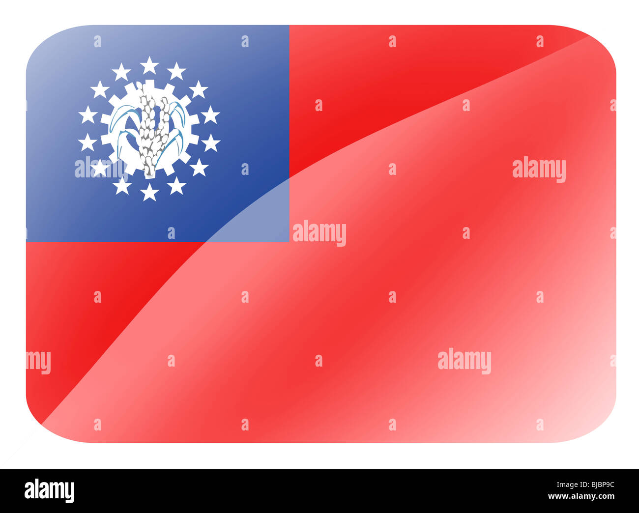 Burma Myanmar flag Stock Photo - Alamy