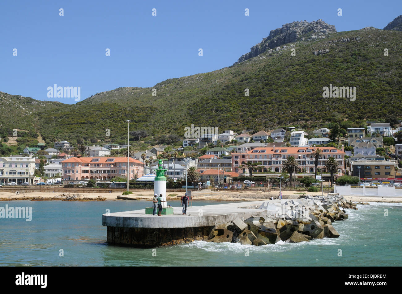 Entrance to Fish Hoek harbour western cape South Africa close to Cape ...