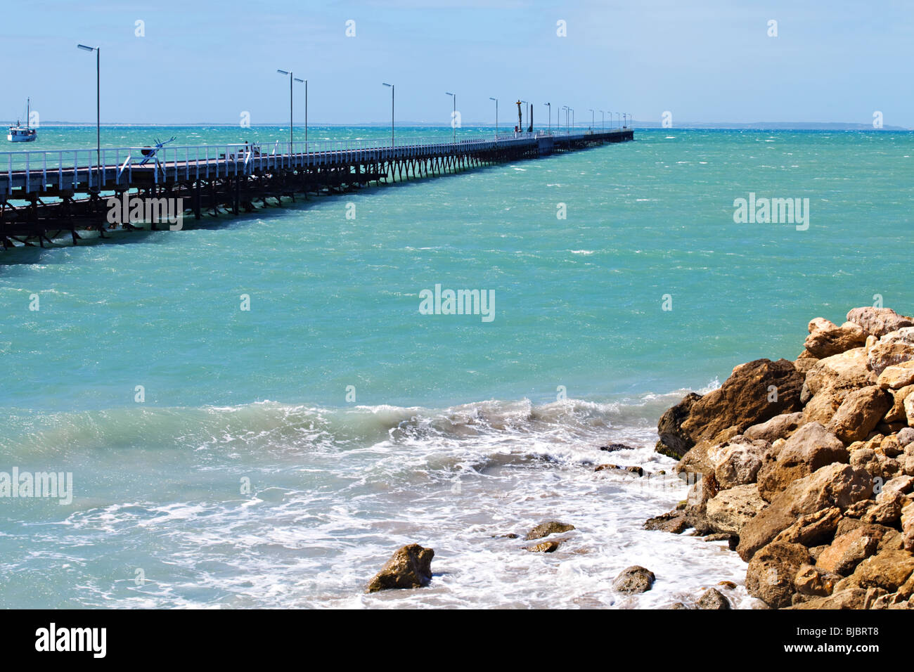 Beachport Jetty, one of the longest in South Australia Stock Photo - Alamy
