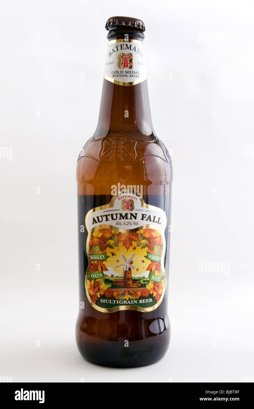 Bateman's Autumn Fall beer bottle Stock Photo - Alamy
