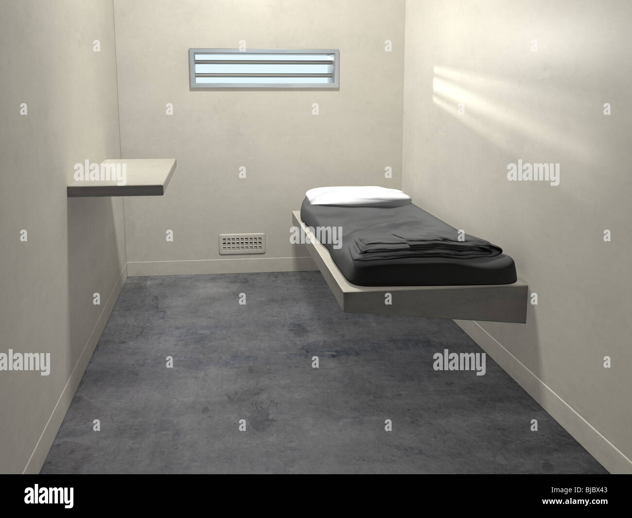 Original illustration of a modern prison cell Stock Photo - Alamy