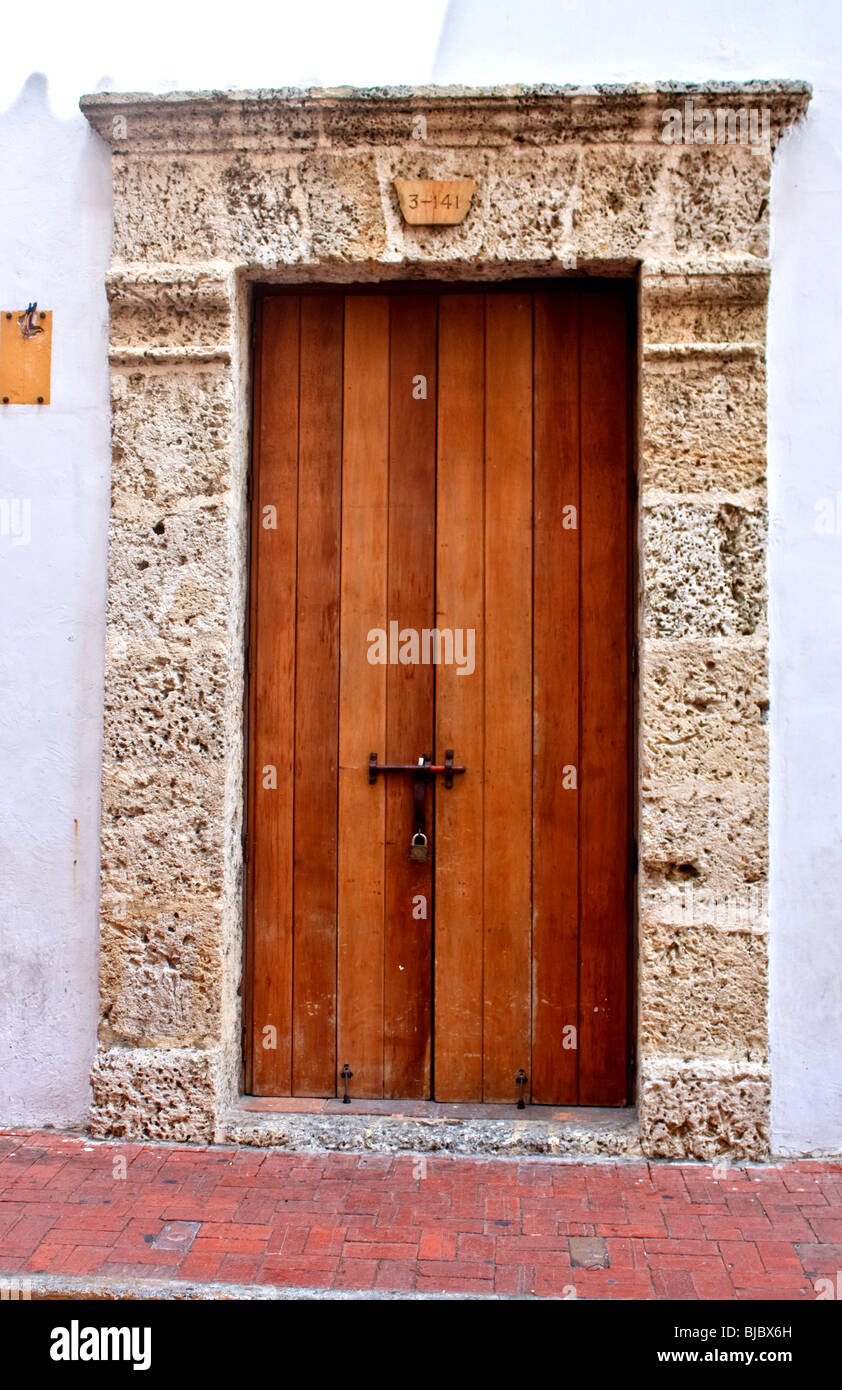 Wood Door in building Stock Photo - Alamy