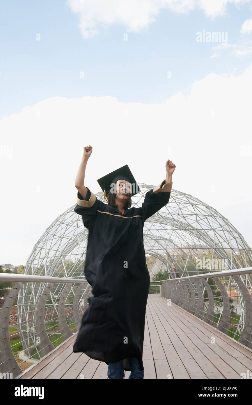 Graduation gown walking celebration achievement pride hi-res stock ...