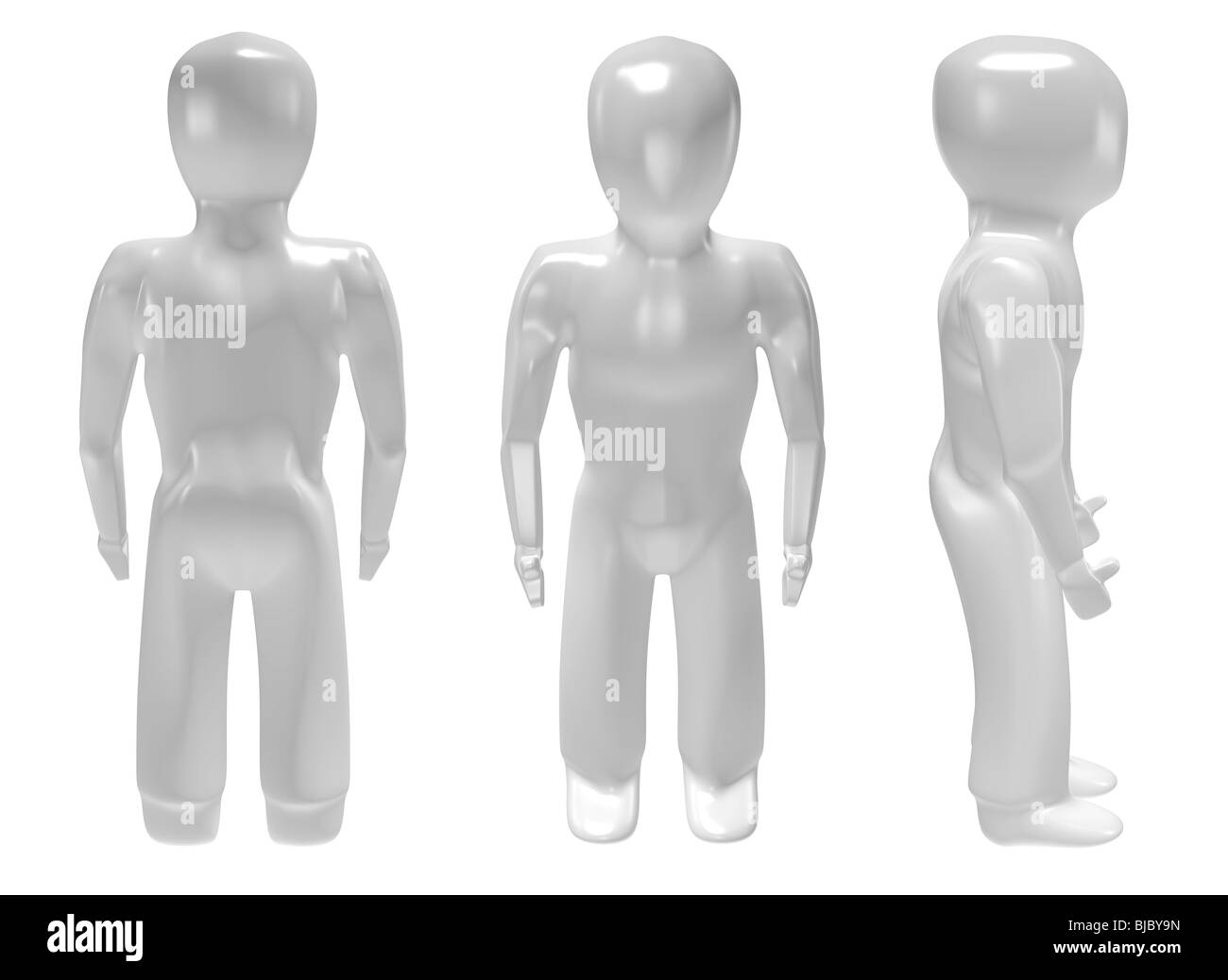 three dimensional man in different poses with muscles and light ...