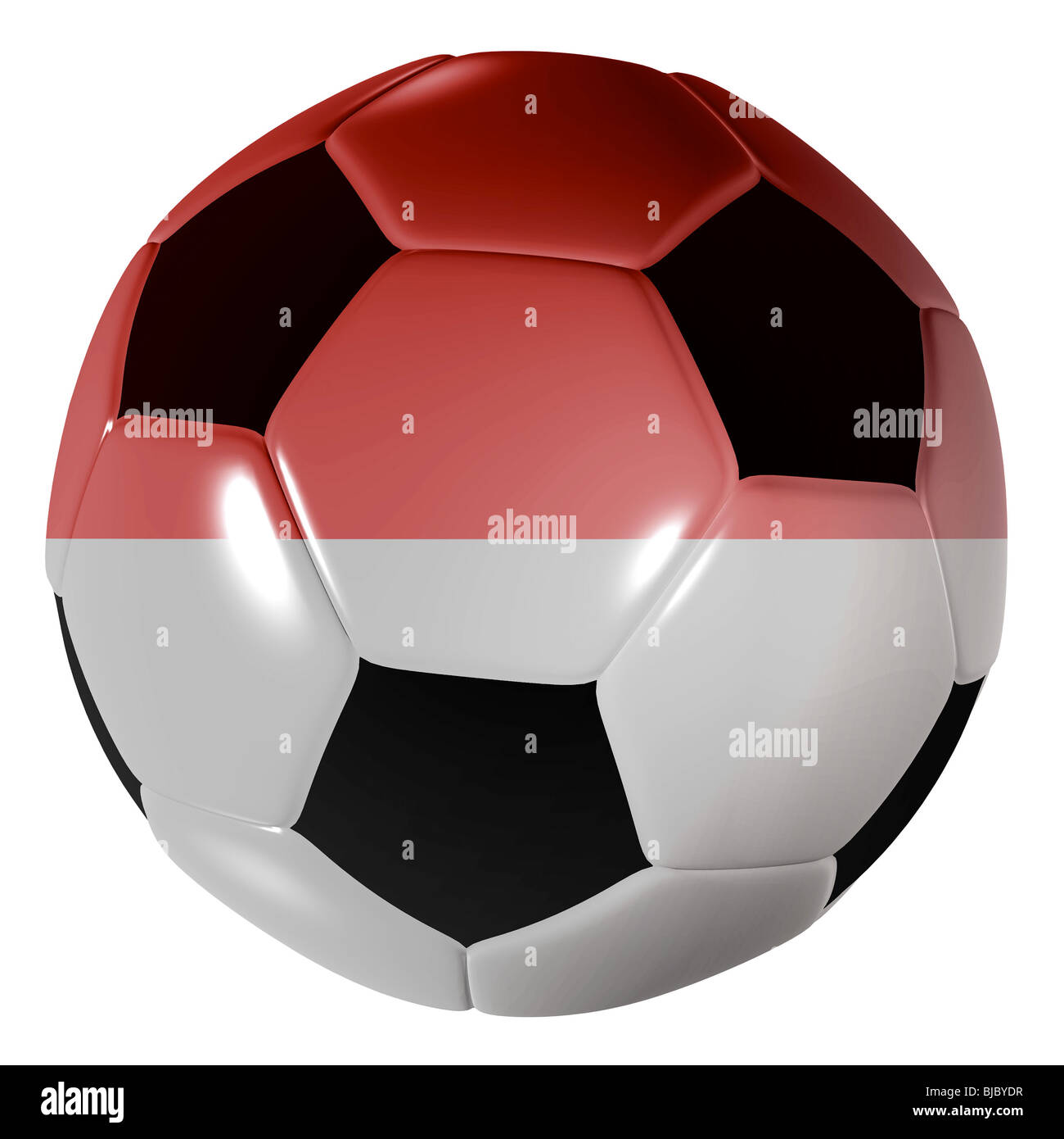 Traditional black and white soccer ball or football monaco flag Stock ...