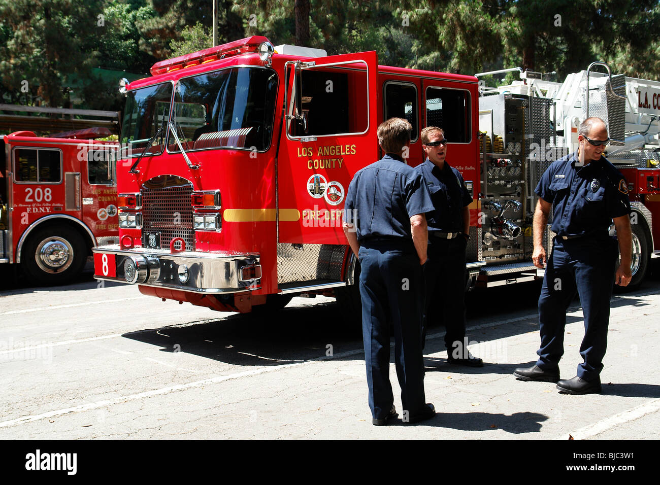 fireman truck Los Angeles California USA Stock Photo - Alamy