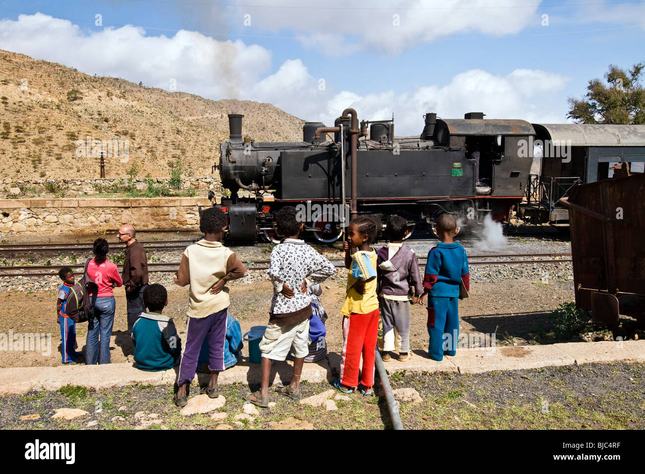 Eritrean railways, From Asmara to Massawa, Nefasit, Eritrea Stock Photo ...