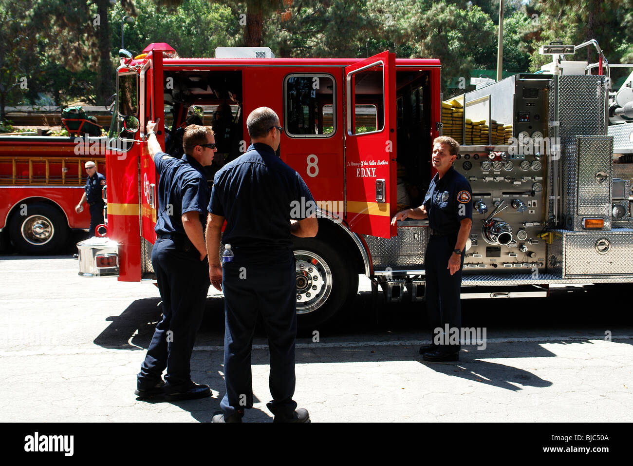 fireman truck Los Angeles California USA Stock Photo - Alamy