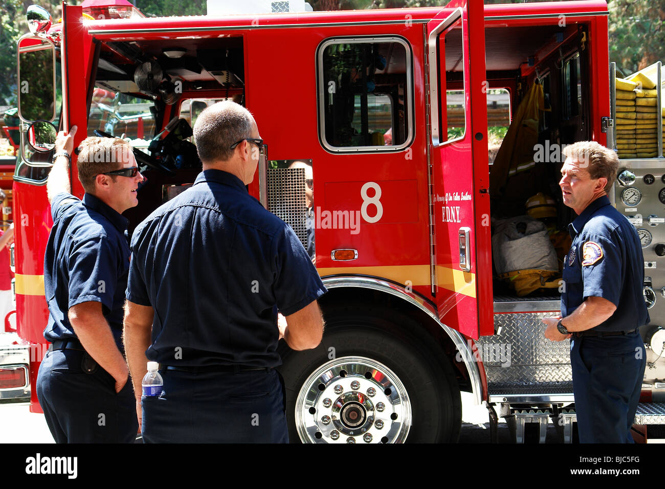 fireman truck Los Angeles California USA Stock Photo - Alamy