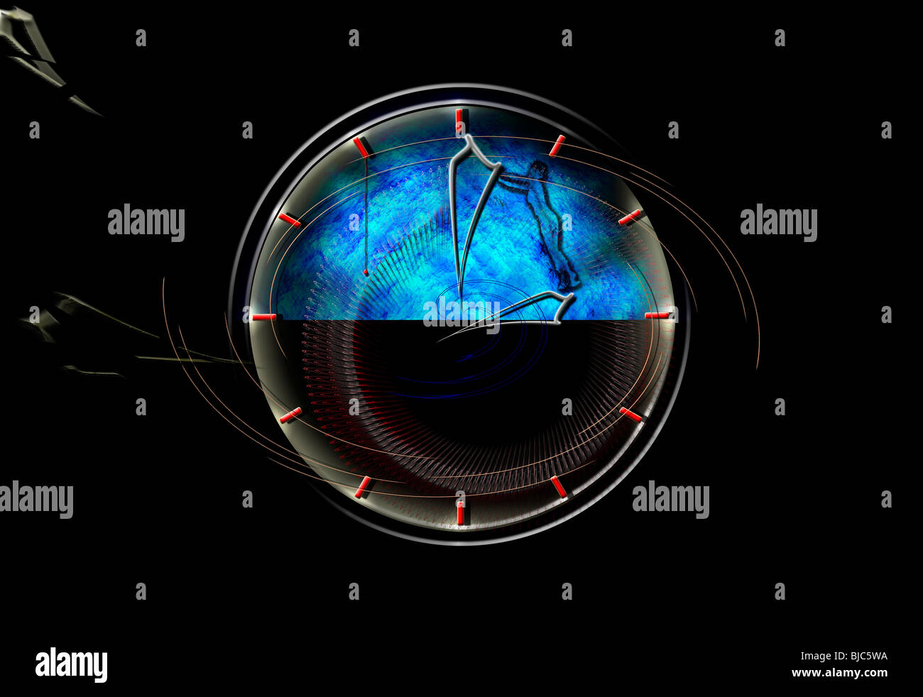Illustration of time passage concept- Time Flies, Tempus Fugit Stock ...