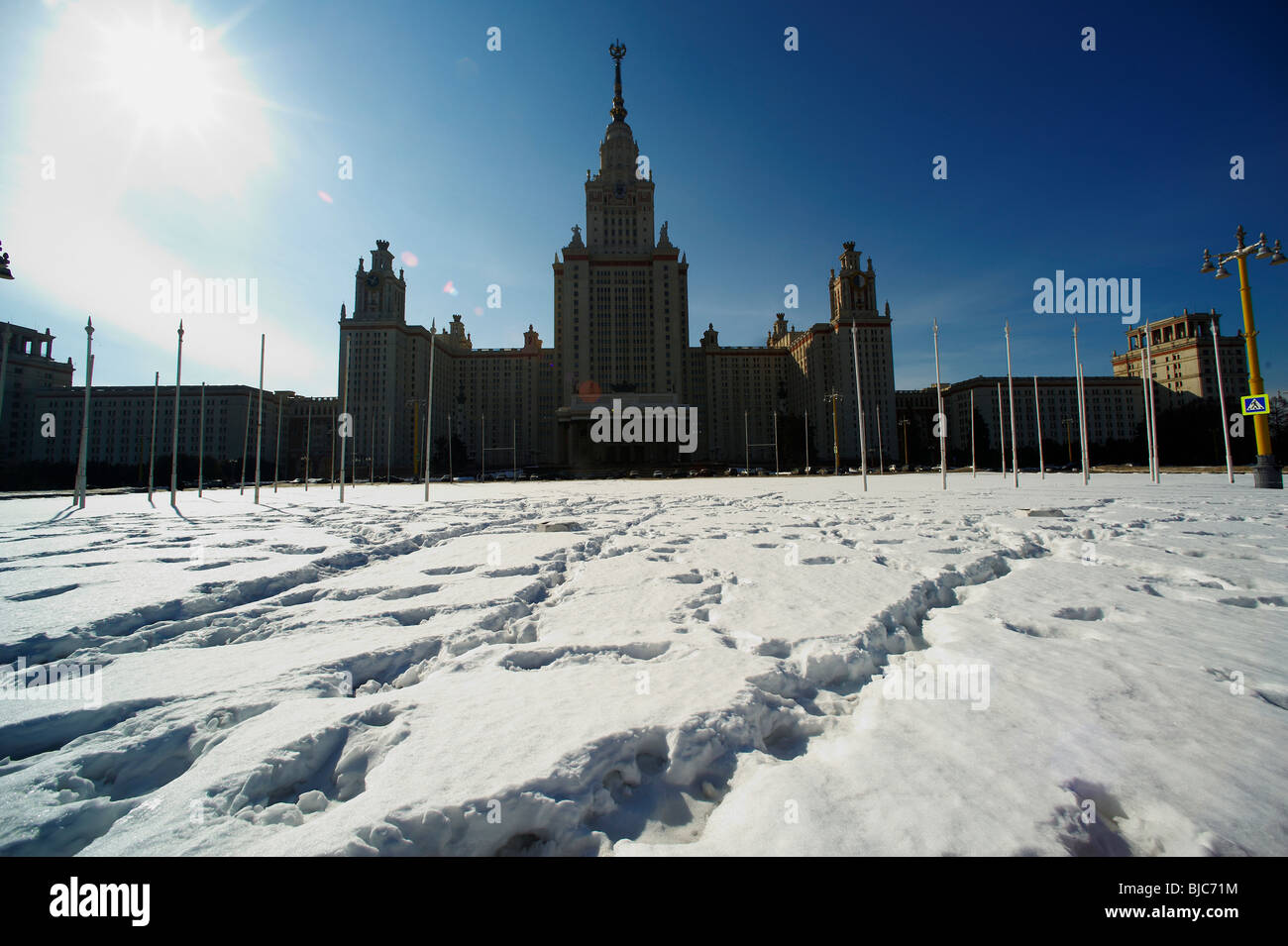 Main entrance moscow state university hi-res stock photography and ...