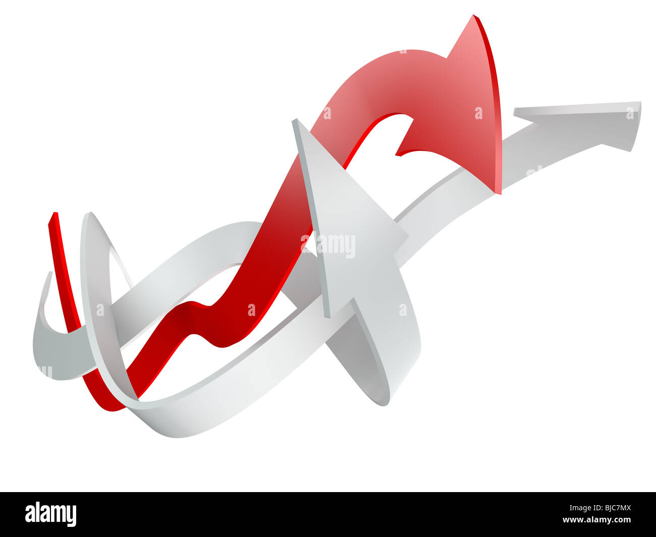 conceptual 3d rendered image of arrow isolated on white Stock Photo - Alamy