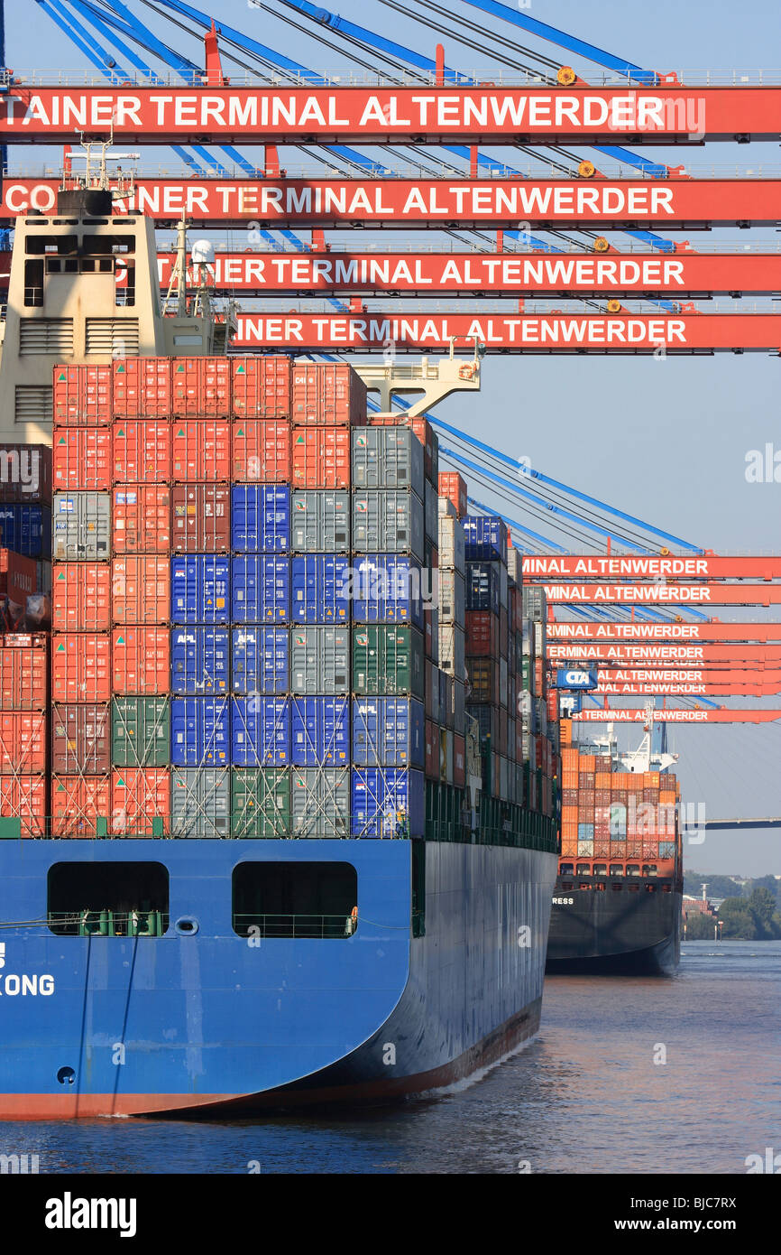 Container terminal Altenwerder, Hamburg, Germany Stock Photo - Alamy