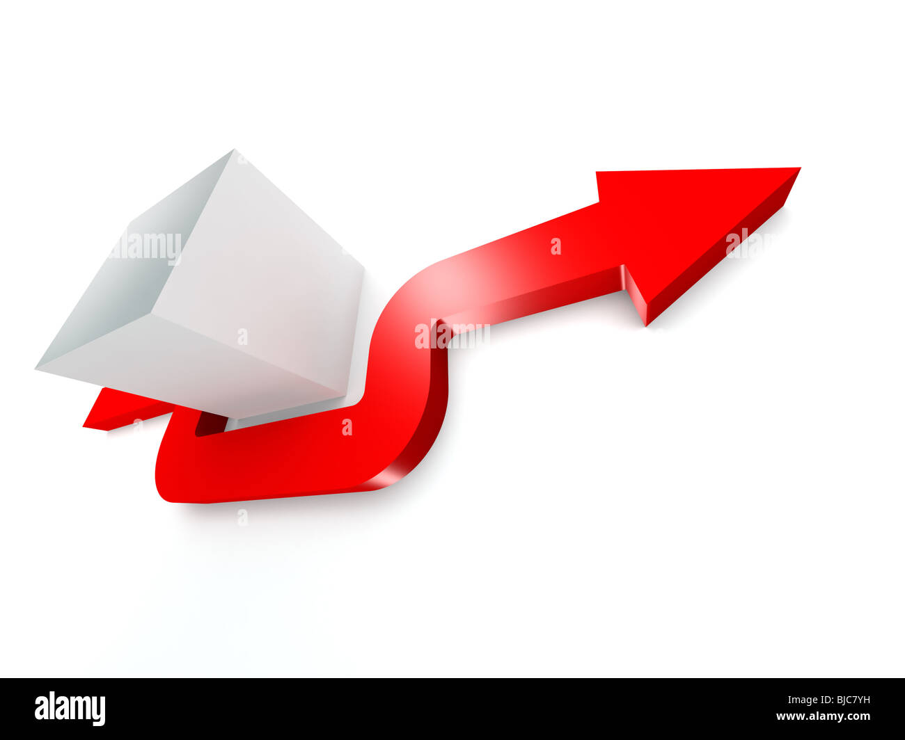 conceptual 3d rendered image of arrow isolated on white Stock Photo - Alamy