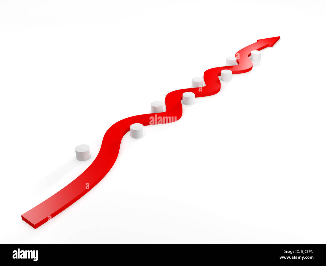 conceptual 3d rendered image of arrow isolated on white Stock Photo - Alamy