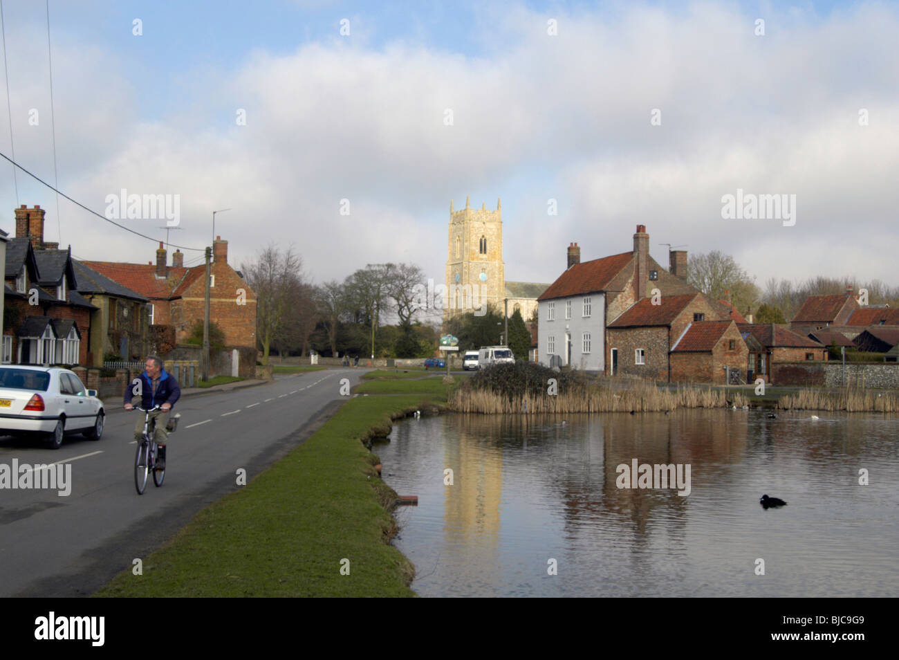 Attractive village green and pond at Great Massingham, Norfolk Stock ...