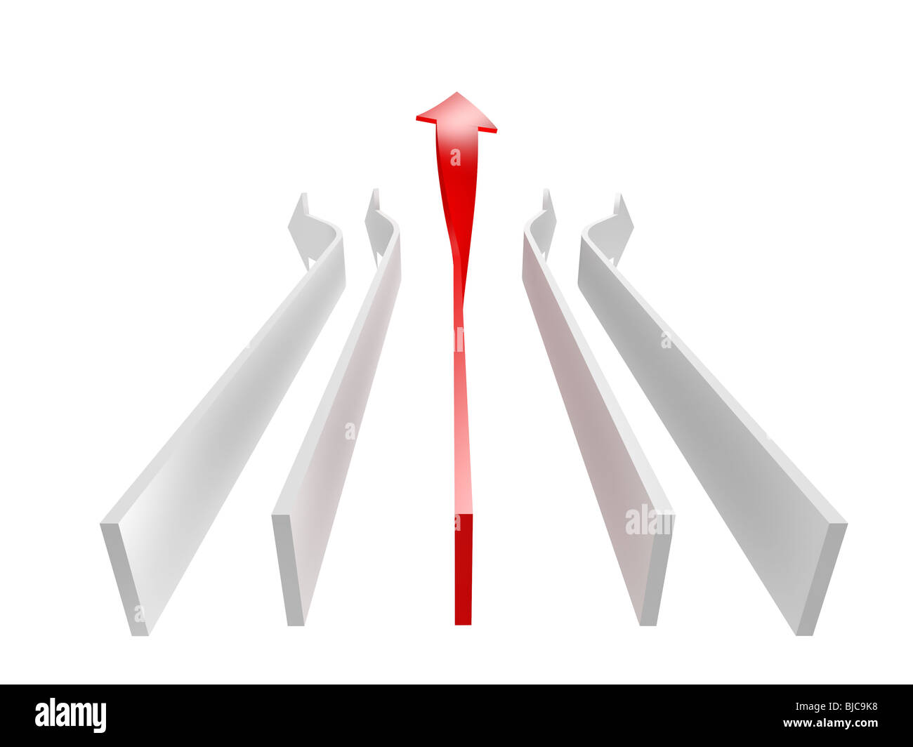 conceptual 3d rendered image of arrow isolated on white Stock Photo - Alamy