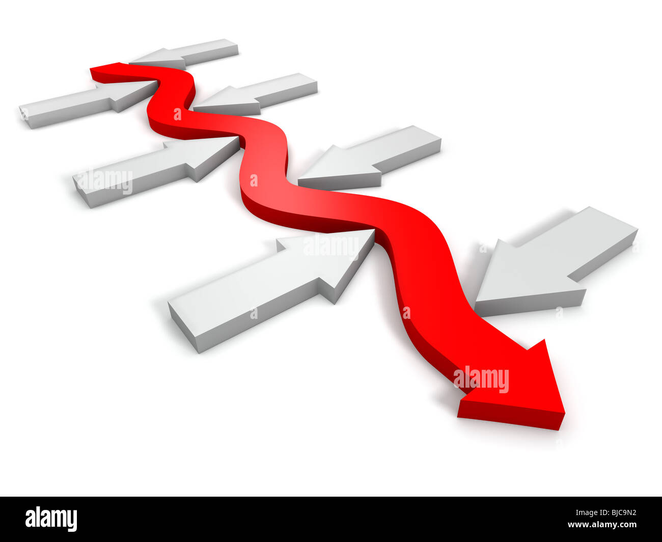 conceptual 3d rendered image of arrow isolated on white Stock Photo - Alamy