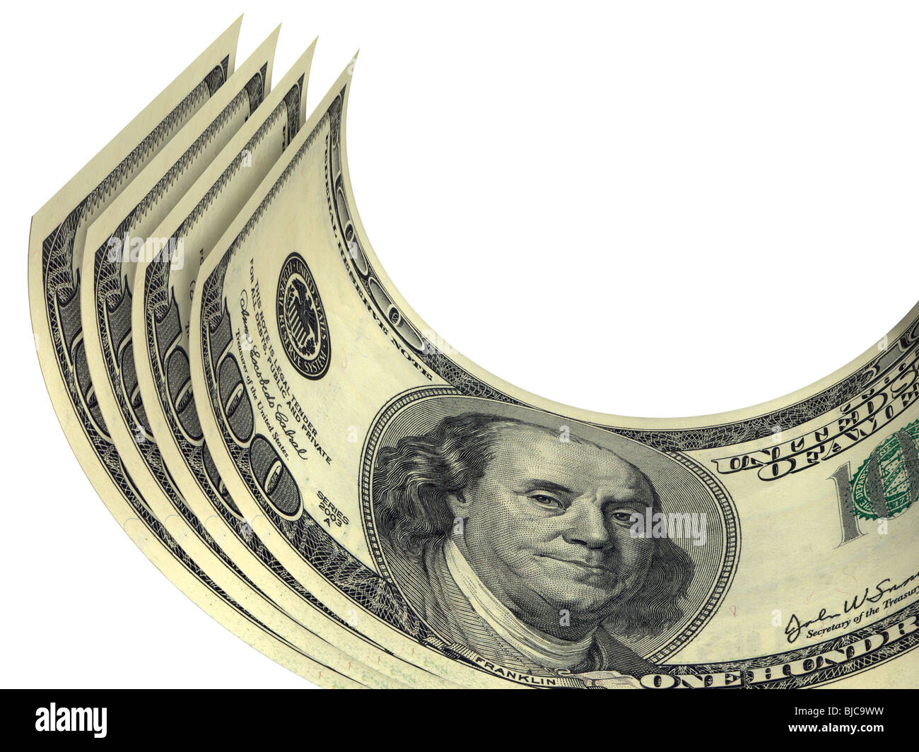 Stack three banknotes dollar sign hi-res stock photography and images ...