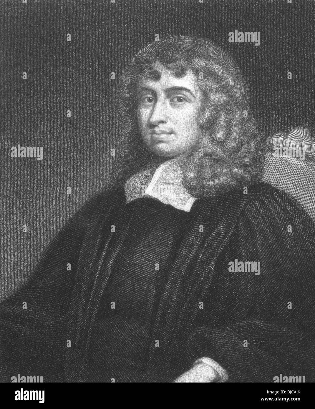 Isaac Barrow (1630-1677) on engraving from the 1800s. English scholar ...