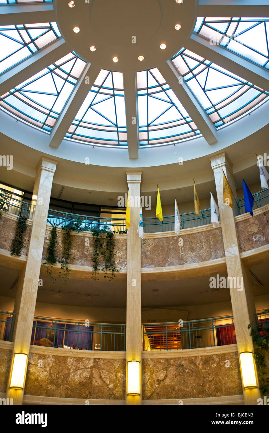 Atrium ceiling at state capitol building in Santa Fe New Mexico Stock ...