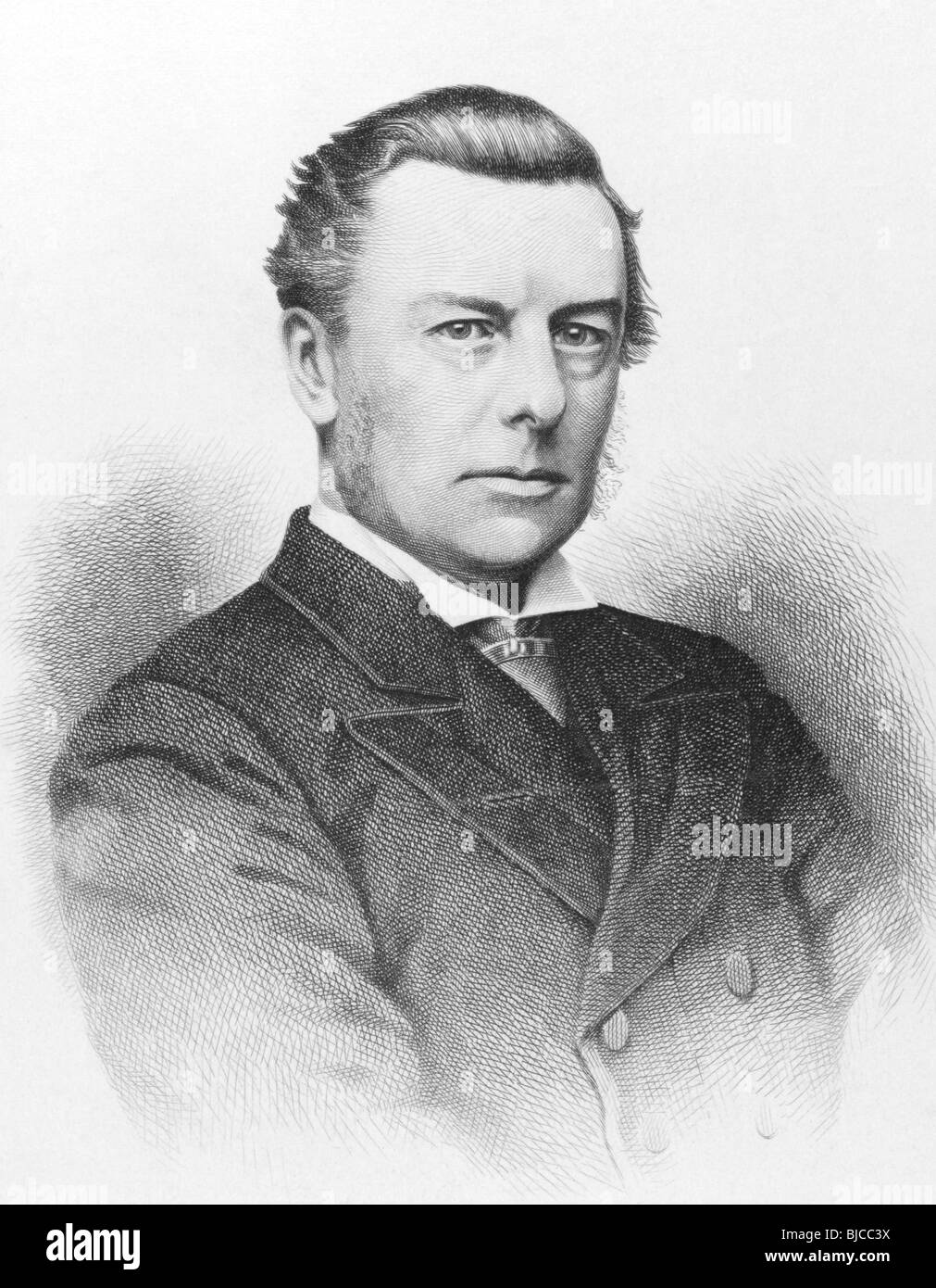 Joseph Chamberlain (1836-1914) on engraving from the 1800s. Influential ...