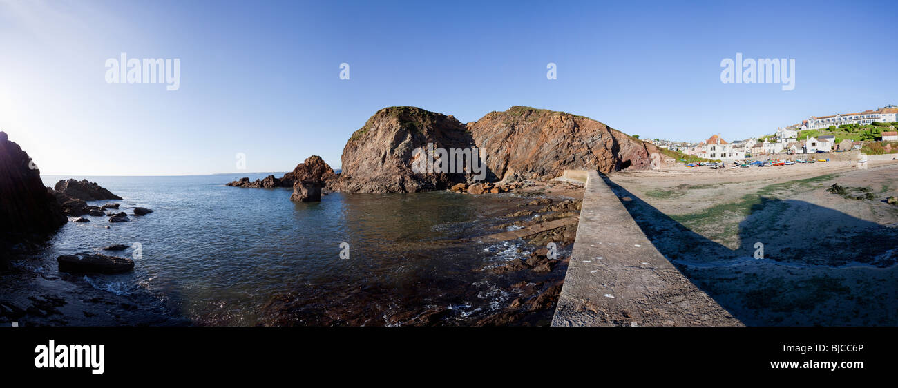 Hope Cove with Sea Wall (Location for movie film 'The Supergrass ...
