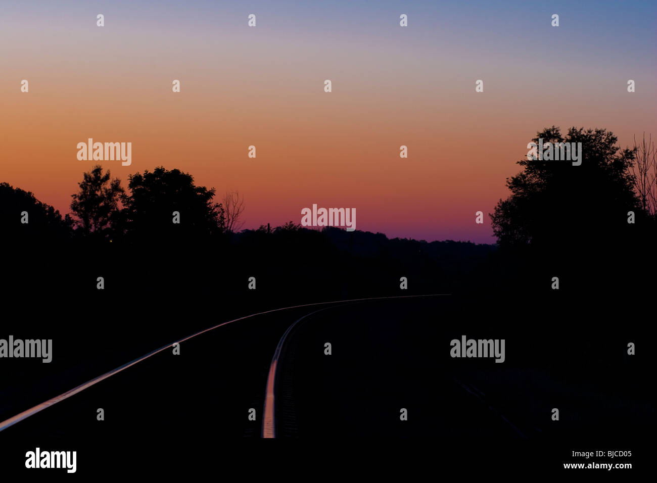 Railroad Tracks Sunrise High Resolution Stock Photography and Images ...