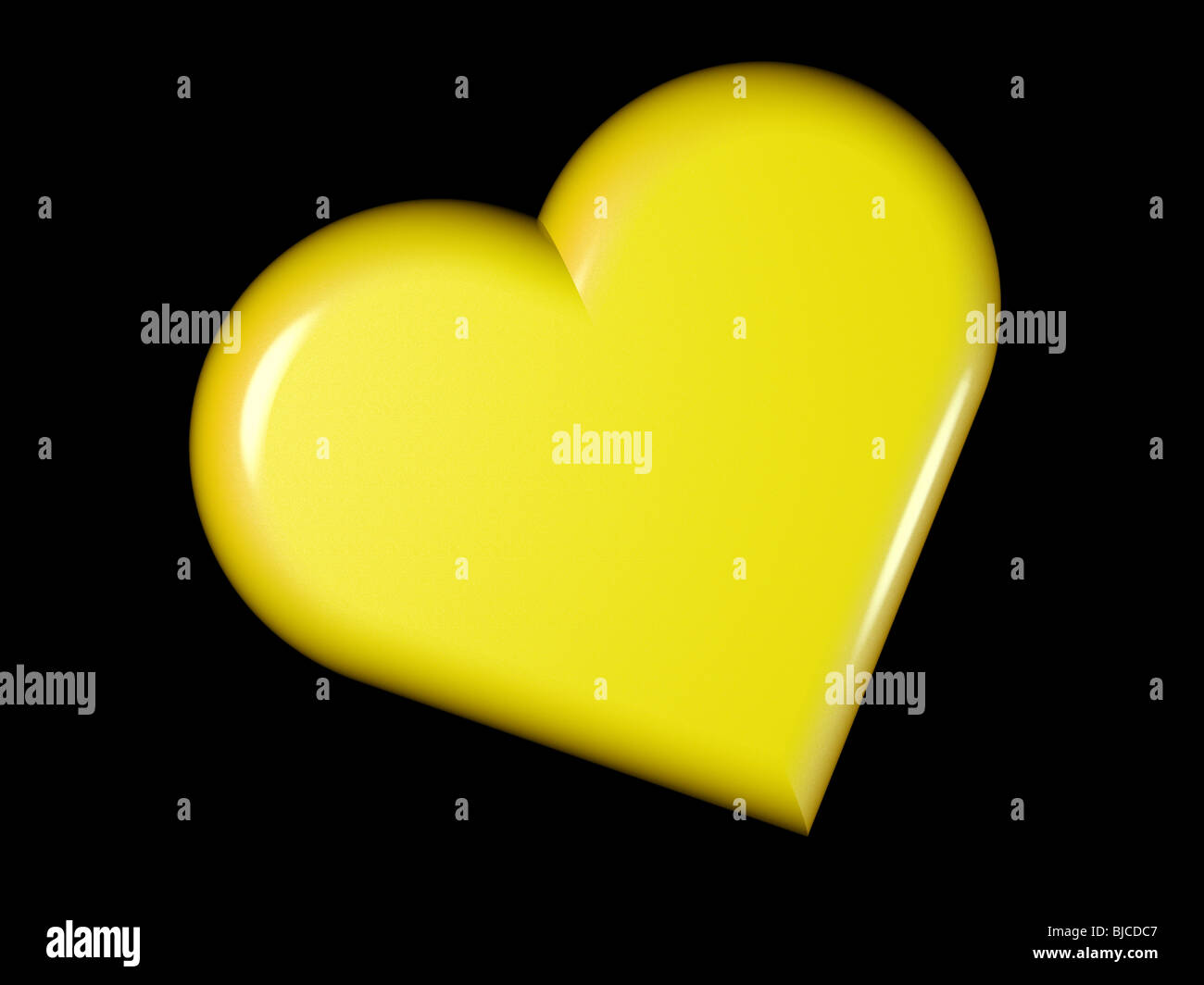 Valentine yellow love heart Cut Out Stock Images & Pictures - Alamy
